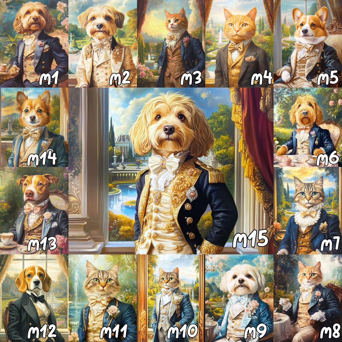 Custom Royal Pet Portrait, Renaissance Cat Painting, Pet Lover Gift ...