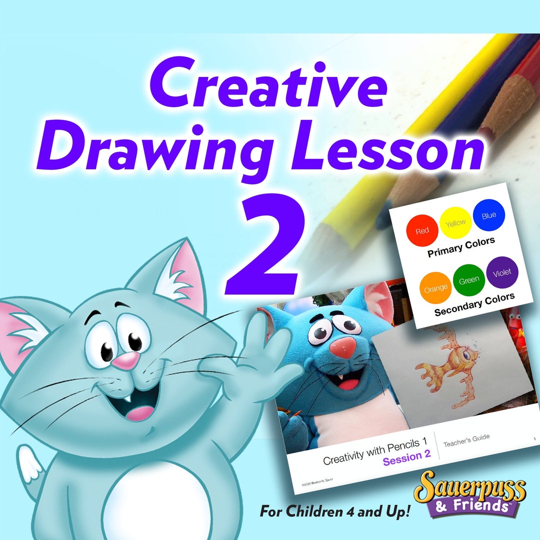 Drawing Lesson 2 for Kids Ages 4 and Up, Pencil Drawing Activity for ...