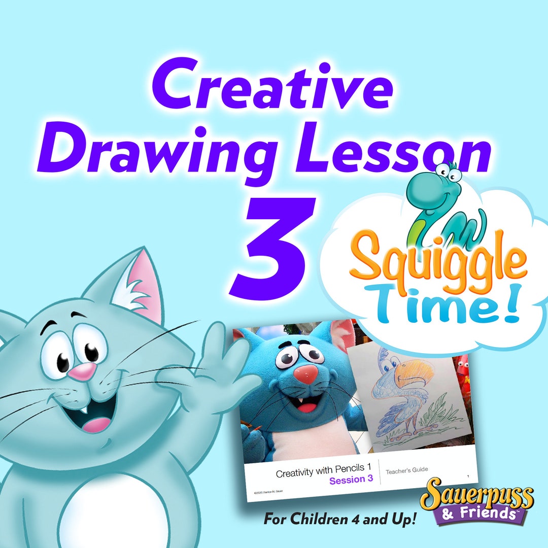 Drawing Lesson 3 for Kids Ages 4 Plus, Pencil Drawing Activity for ...