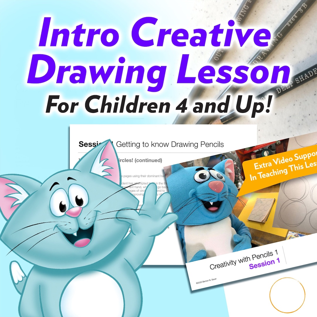 Drawing Lesson for Kids Ages 4 and Up, Pencil Drawing Activity for ...