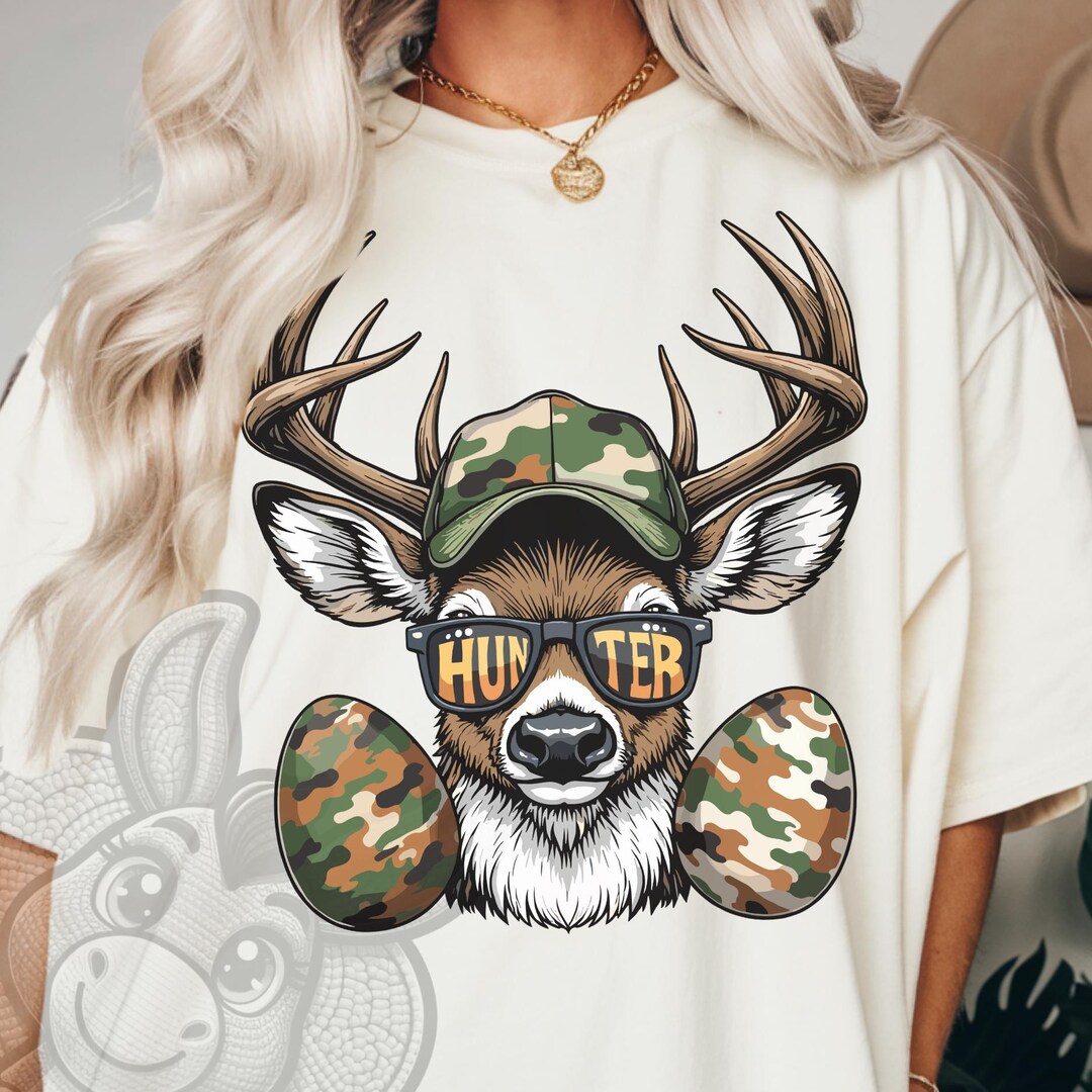 Camo Easter Bunny Png, Egg Hunter Antlers, Cute Camo Easter ...