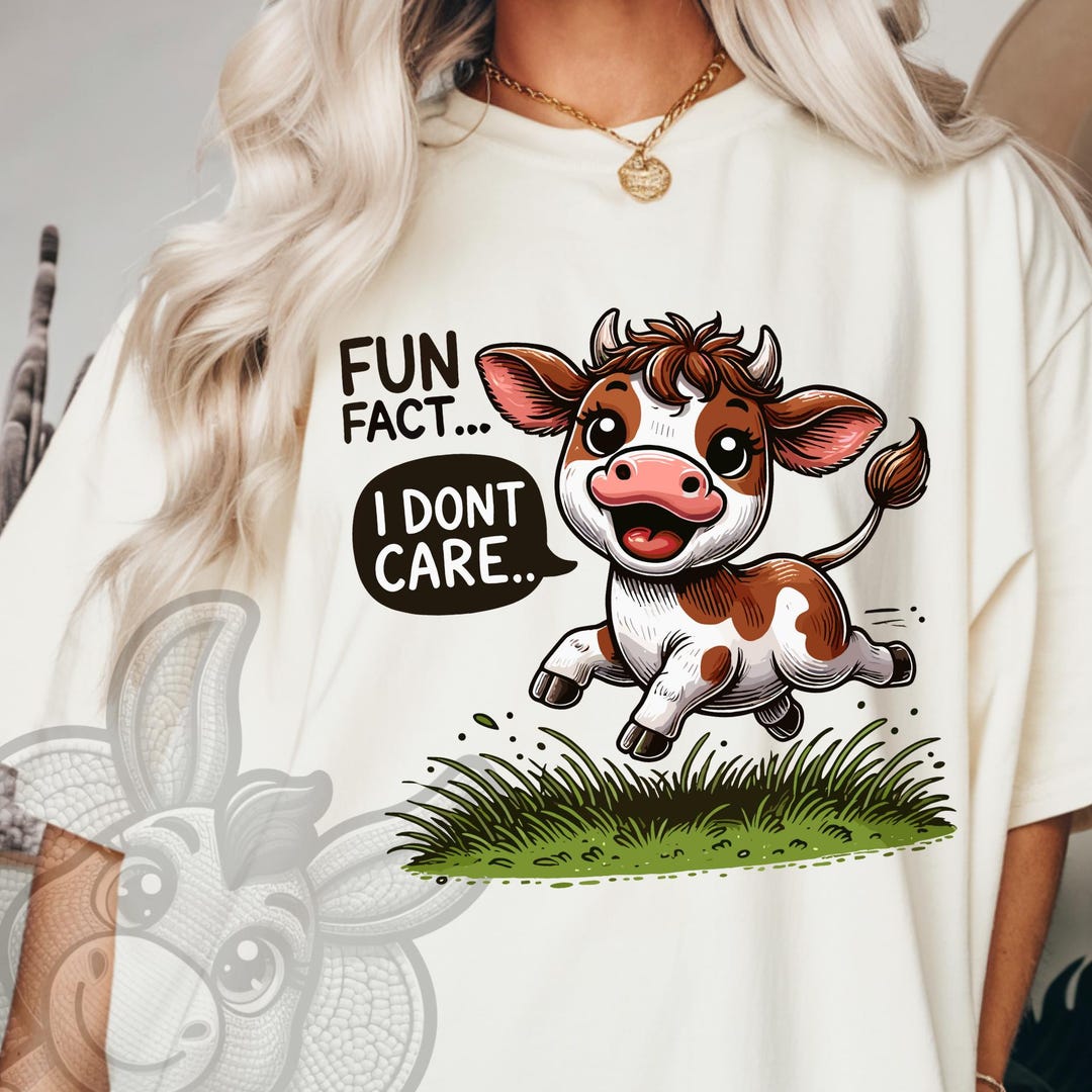 Sarcastic Cow Memes Png, Fun Fact I Dont Care Png, Humorous Cow ...