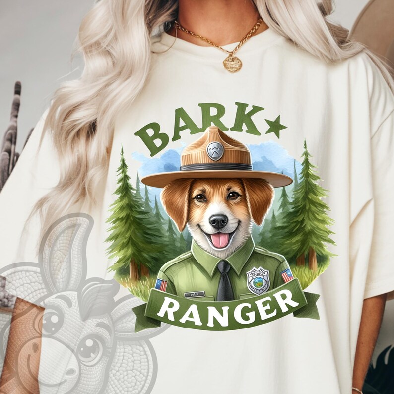 Bark Ranger Png, Digital Funny Png, Cute Dog Sublimation for Girls and ...