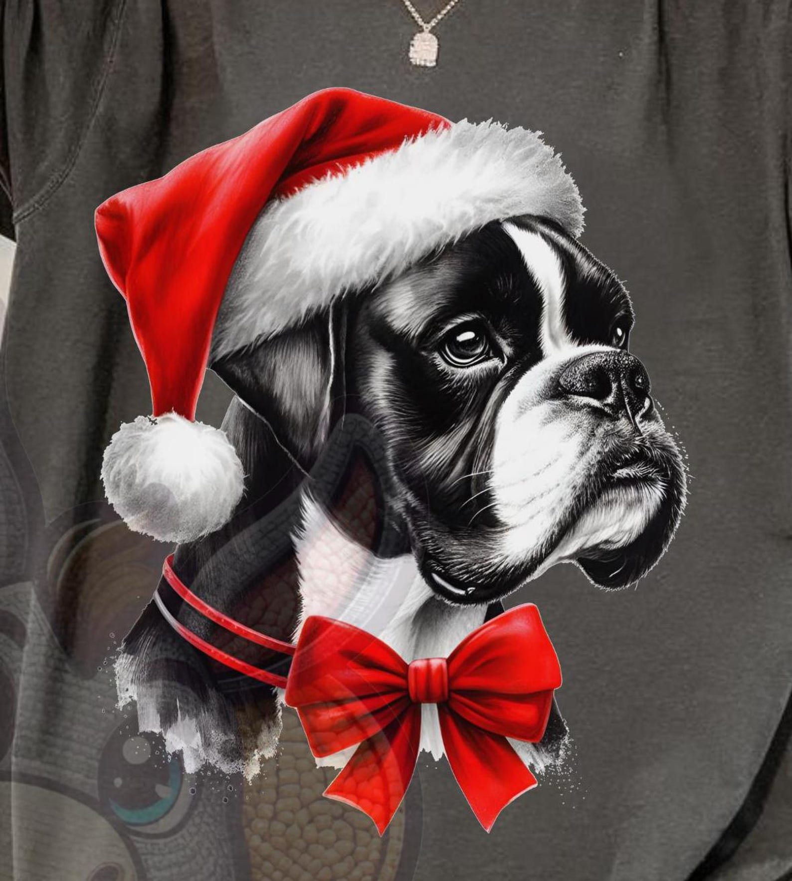 Boxer Christmas Bow Png, Dog Christmas Bow Png, Christmas Boxer Bow Png ...