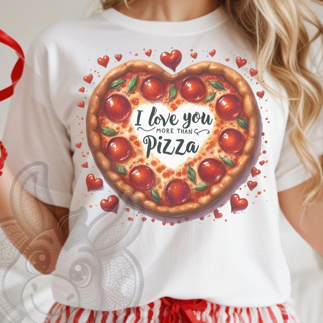 I Love You More Than Pizza Png, Heart Valentines Day Png, Pizza ...