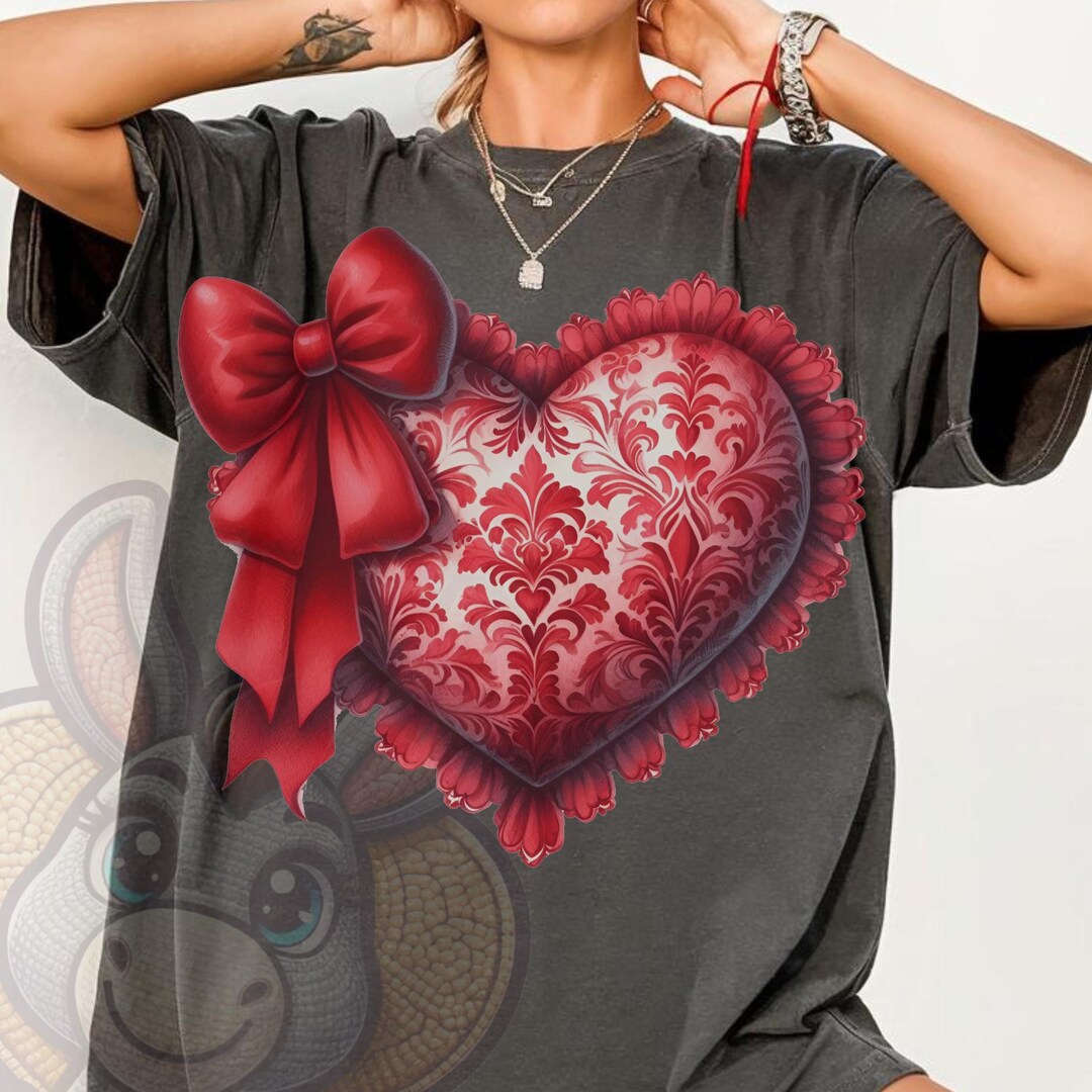 Valentines Red Damask Heart Png, I Love You Png, Valentines Day Png ...