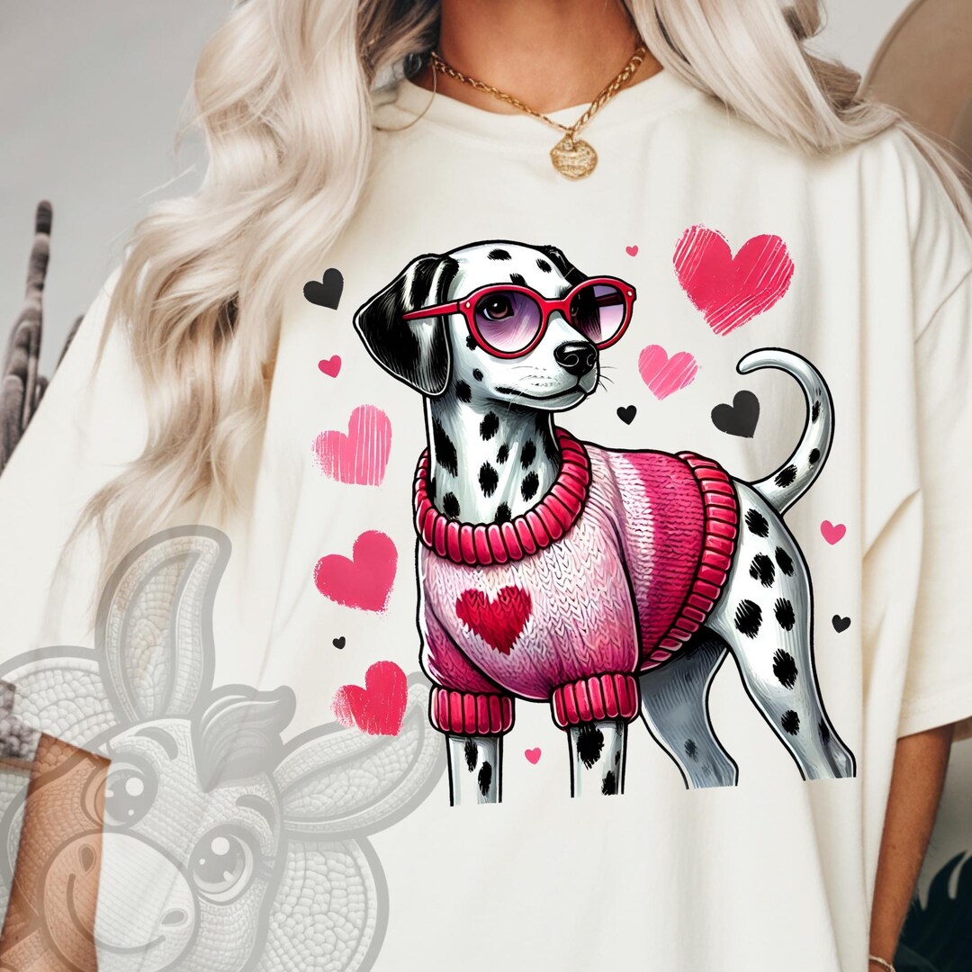 Dalmation Valentine Png, Valentines Day Png, Cute Valentine Sublimation ...