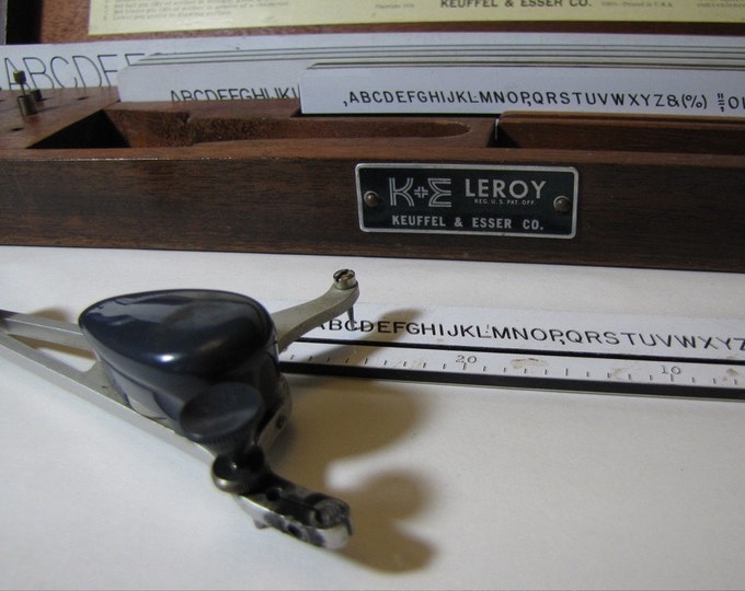 Vintage Architect's Letter Drafting Table Tool LEROY Lettering Set ...