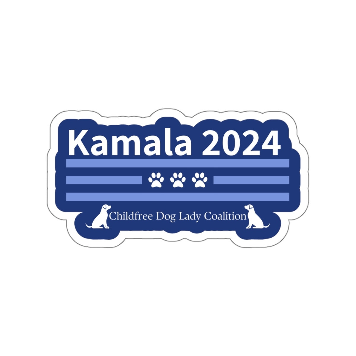 Kamala 2024 Dog Lady Vinyl Sticker, Political Sticker, Laptop Sticker ...