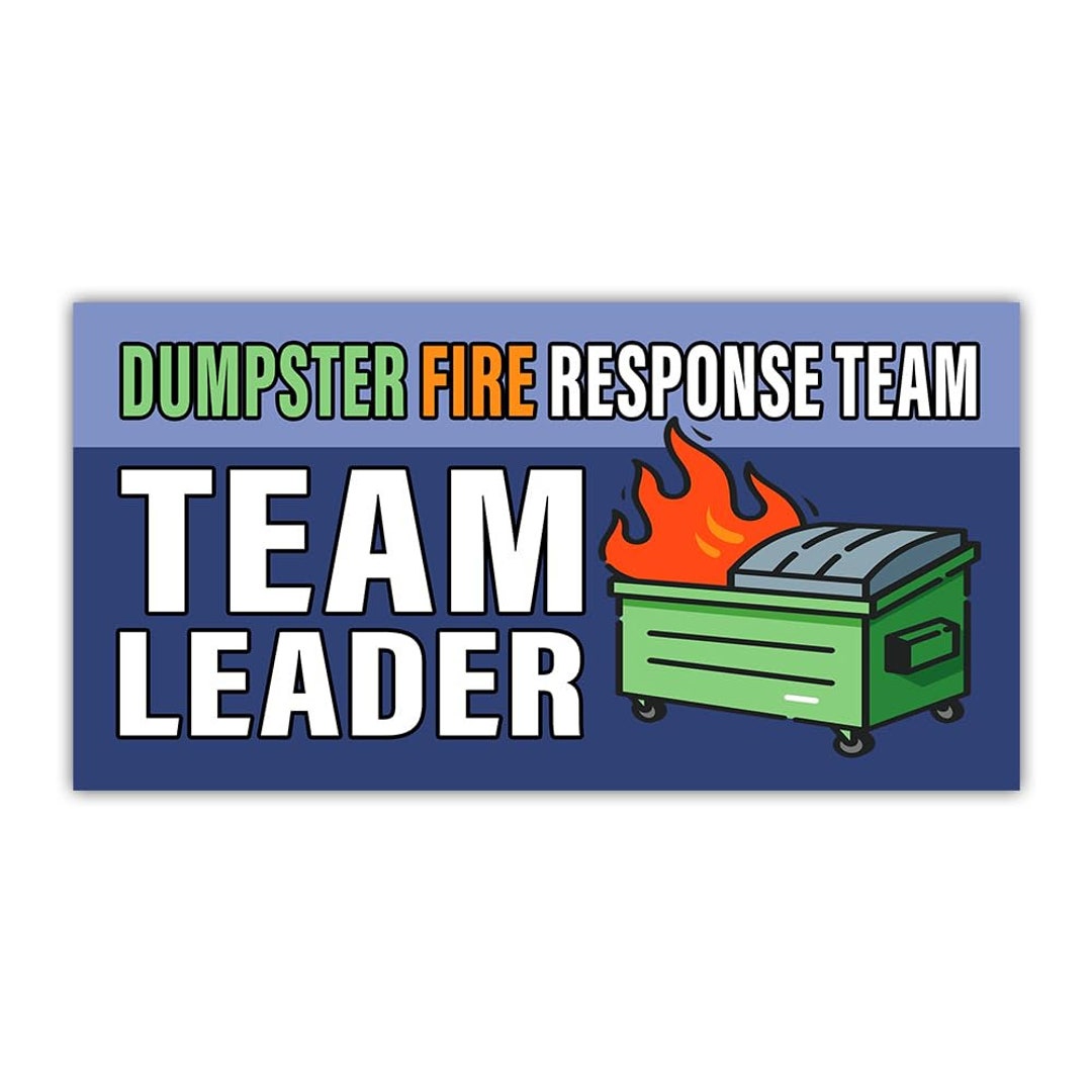 Dumpster Fire Response Team Bumper Sticker Gen Z Meme Vinyl Sticker Car ...