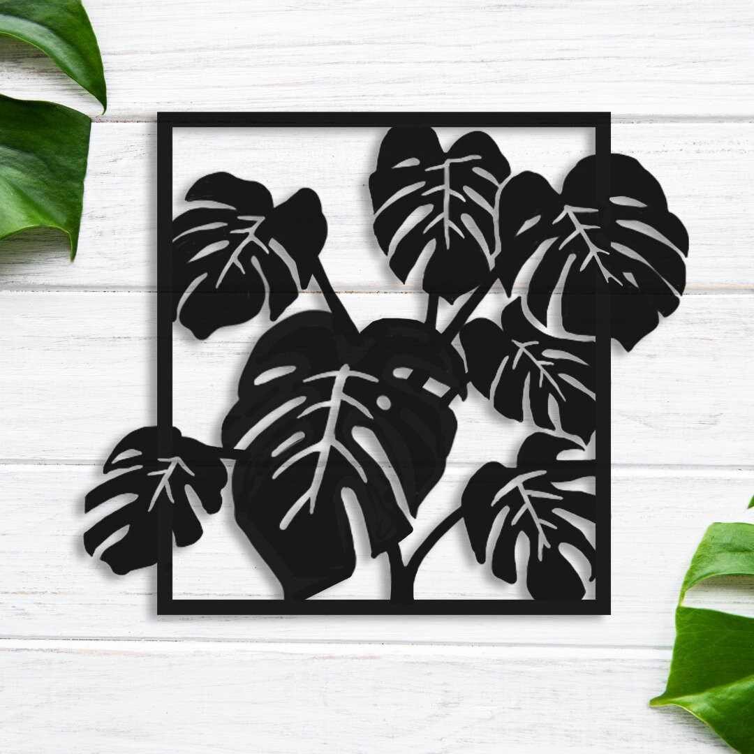 Monstera Metal Wall Art, Tropical Wall Art, Metal Leaf Wall Art, Beach ...