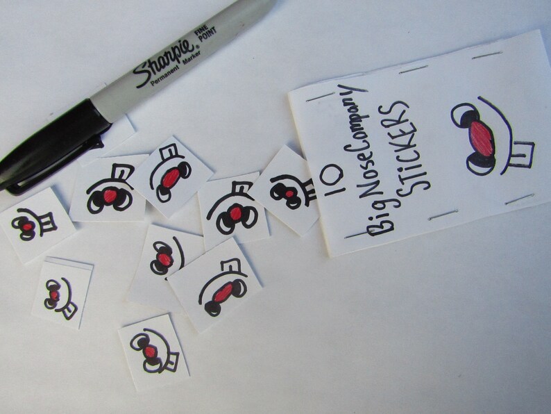 10 (small) Big Nose Company Stickers! - Etsy