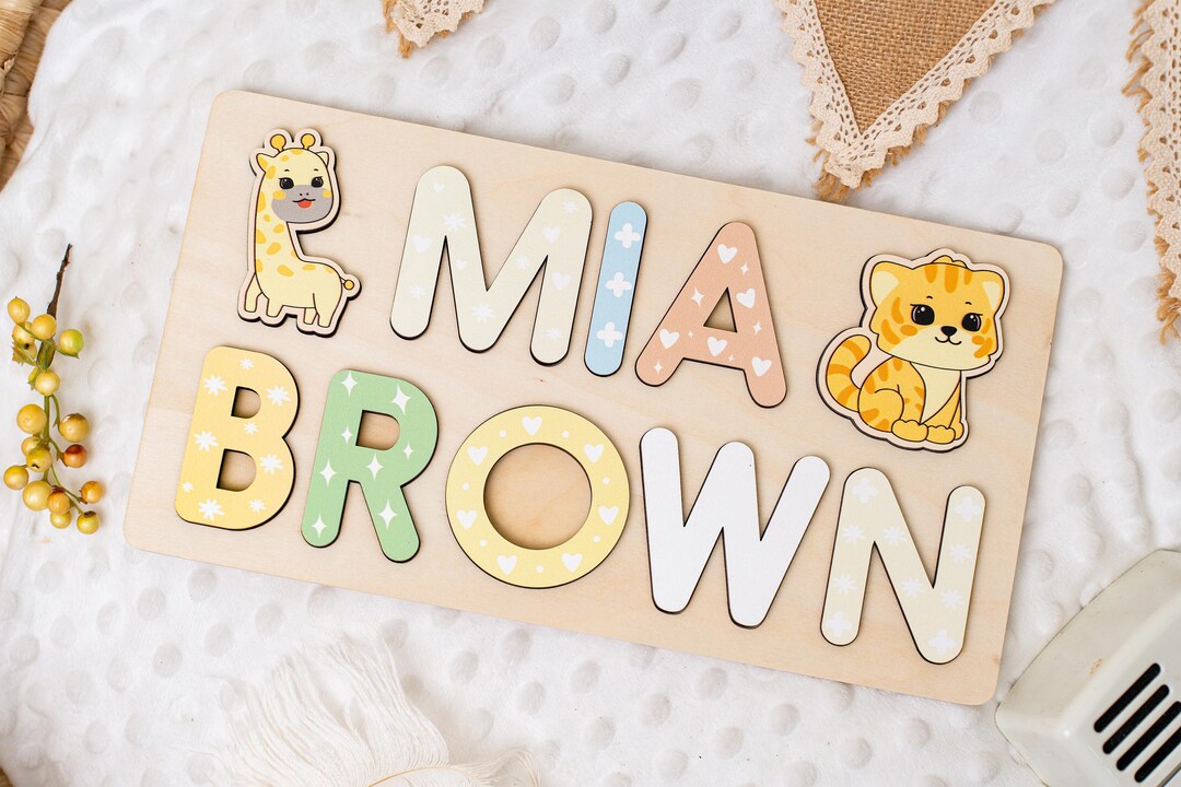 Custom Name Puzzle for Kids, 1st Birthday Gift, Baptism Gift, Birthday ...