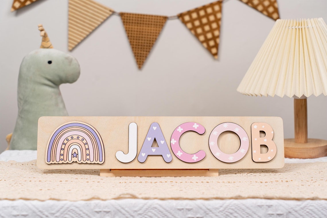 Custom Name Puzzle for Kids, 1st Birthday Gift, Baptism Gift, Birthday ...