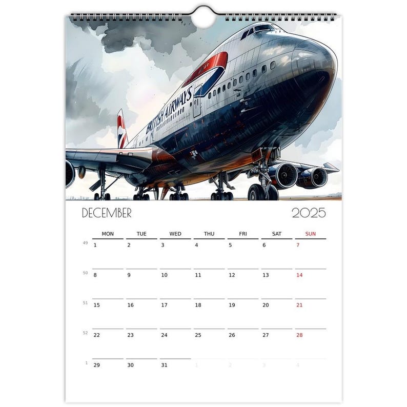 2025 Aircraft-inspired Wall Calendar – Aviation Gifts for Him or Her ...