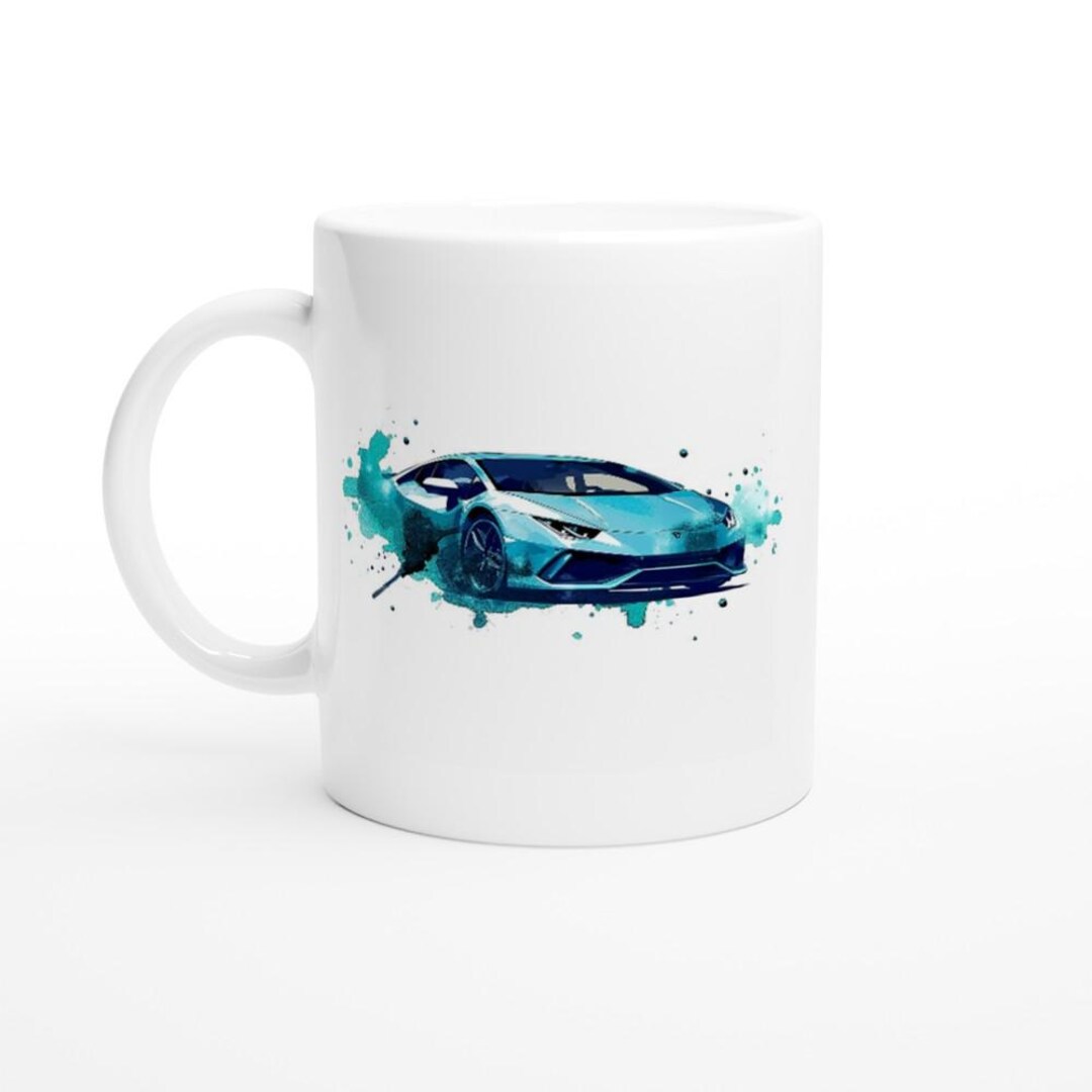 Blue Paint Splatter Lamborghini Huracan Inspired Mug Sports Car ...