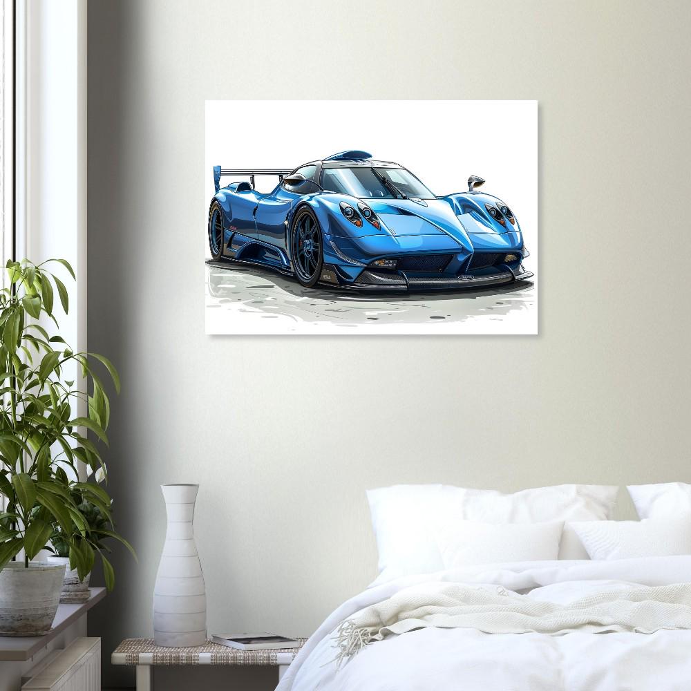 Blue Pagani Huayra Inspired Poster – Hypercar Art for Him and Her ...