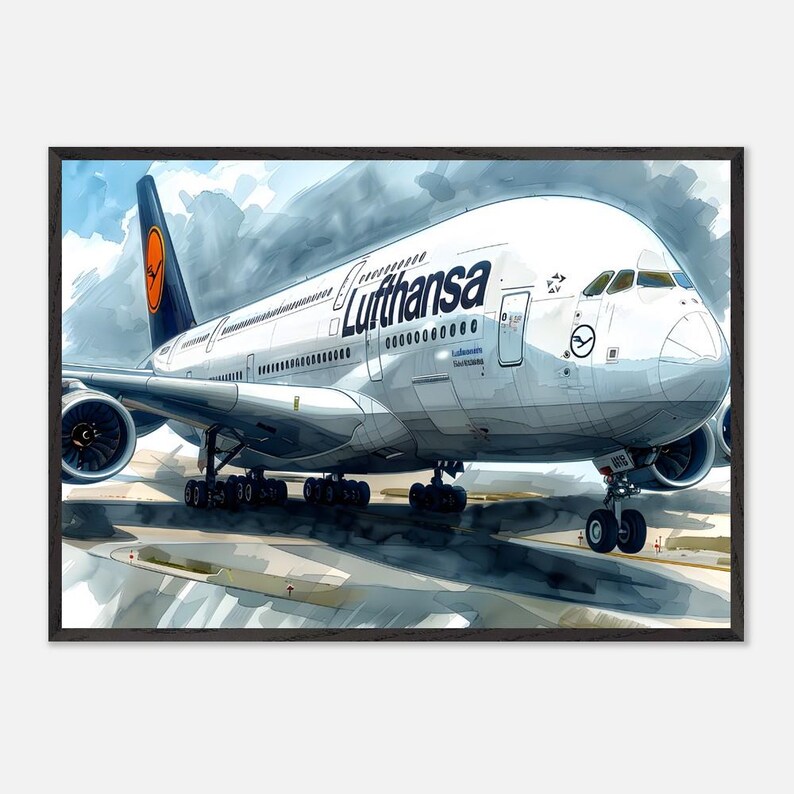 Lufthansa Airbus A380 Inspired Poster Iconic Aircraft Art Perfect for ...
