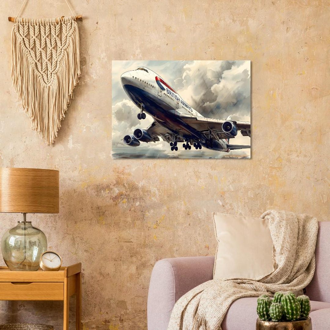 British Airways Boeing 747 Inspired Poster – Iconic Aircraft Art ...