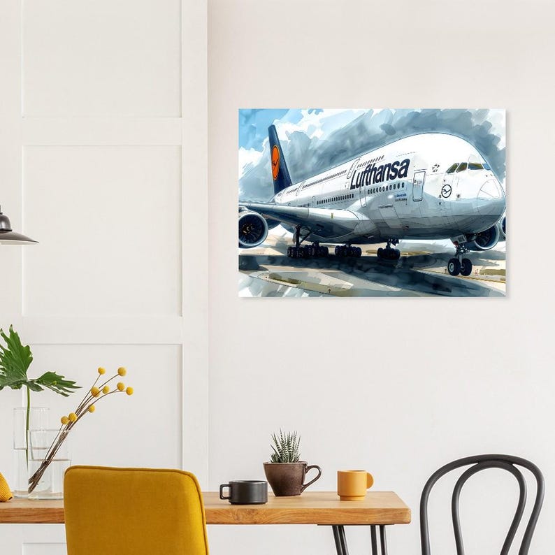 Lufthansa Airbus A380 Inspired Poster – Iconic Aircraft Art | Perfect ...