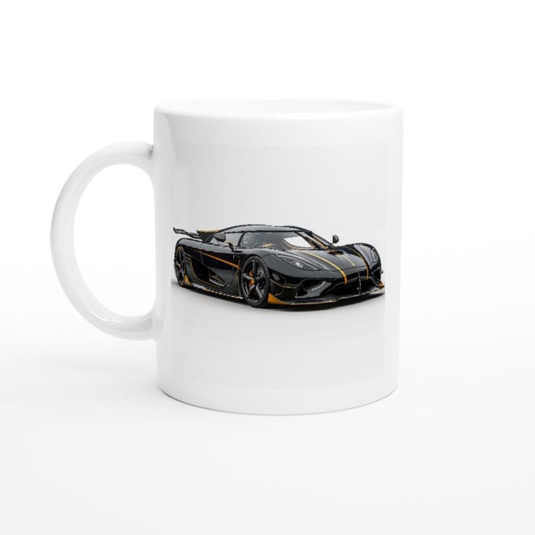 Black and Gold Koenigsegg Agera Inspired Mug - Hypercar Enthusiast Gift ...
