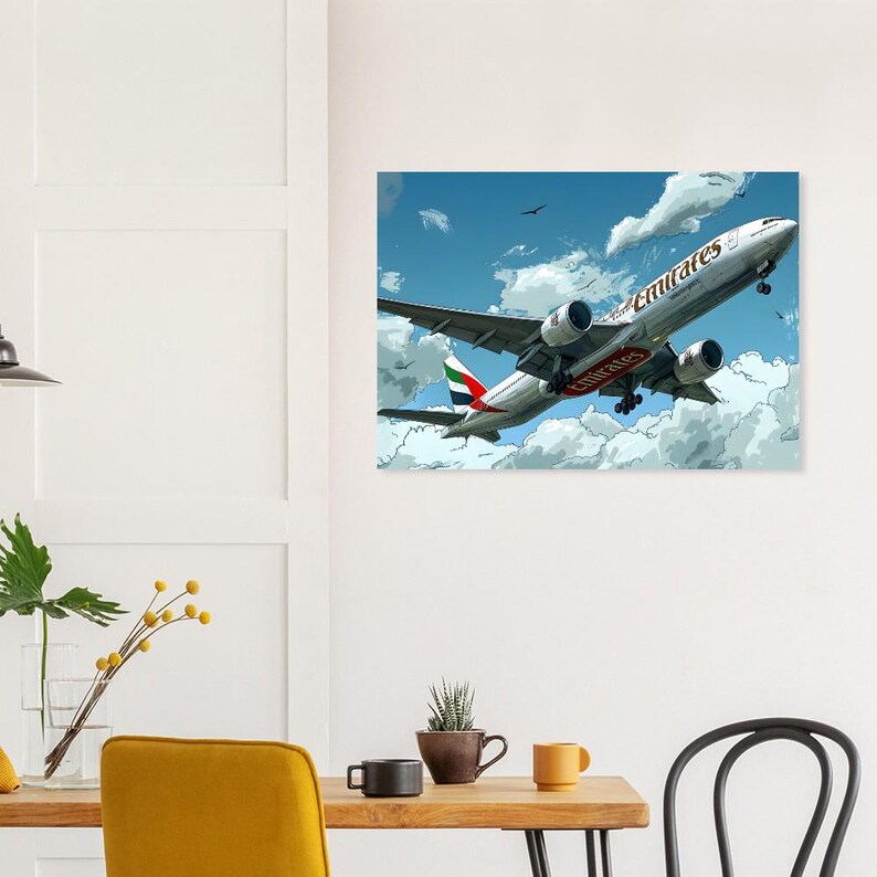 Emirates Boeing 777 Inspired Poster – Iconic Aircraft Art | Perfect for ...