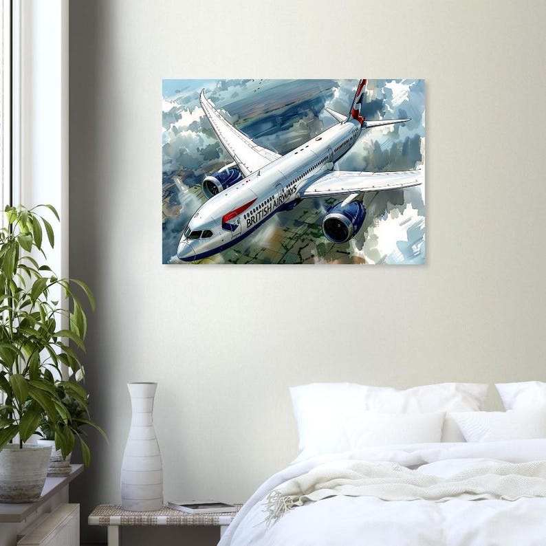 British Airways Boeing 787 Dreamliner Inspired Poster – | Perfect for ...