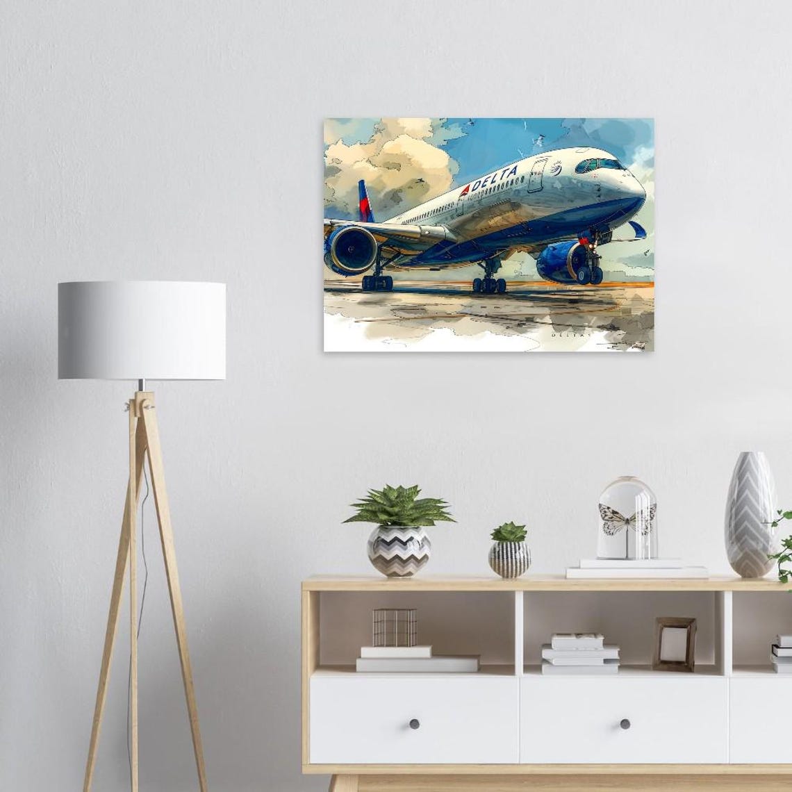 Delta Airlines Airbus A350 Inspired Poster Iconic Aircraft Art Perfect ...