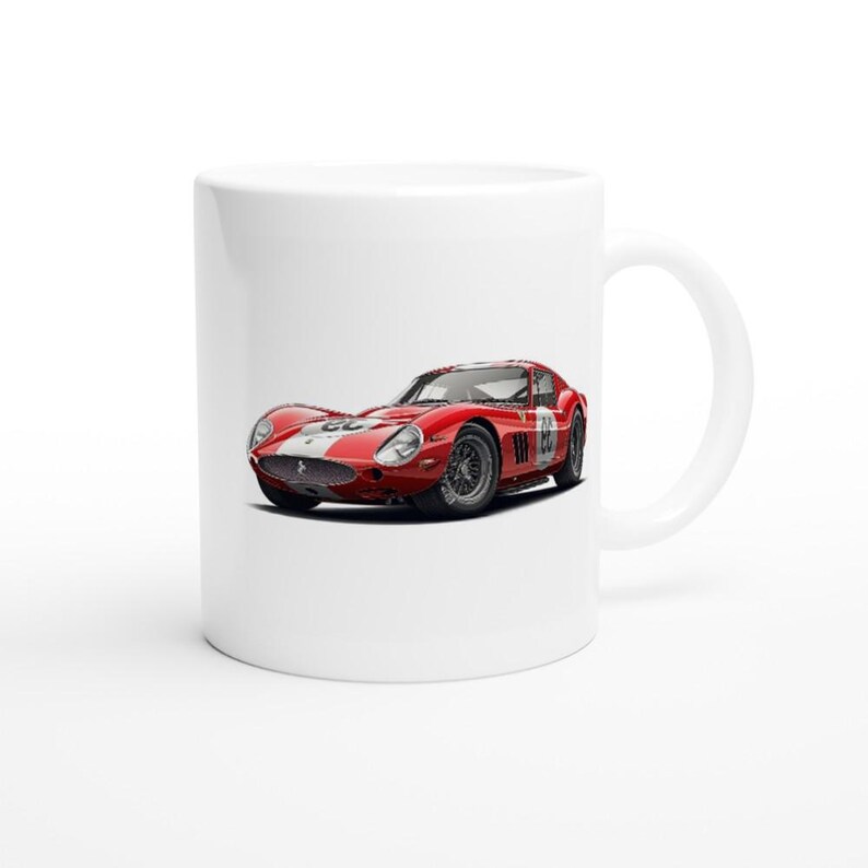 Red Ferrari 250 GTO Inspired Mug - Racing History Gift, Automotive Art ...