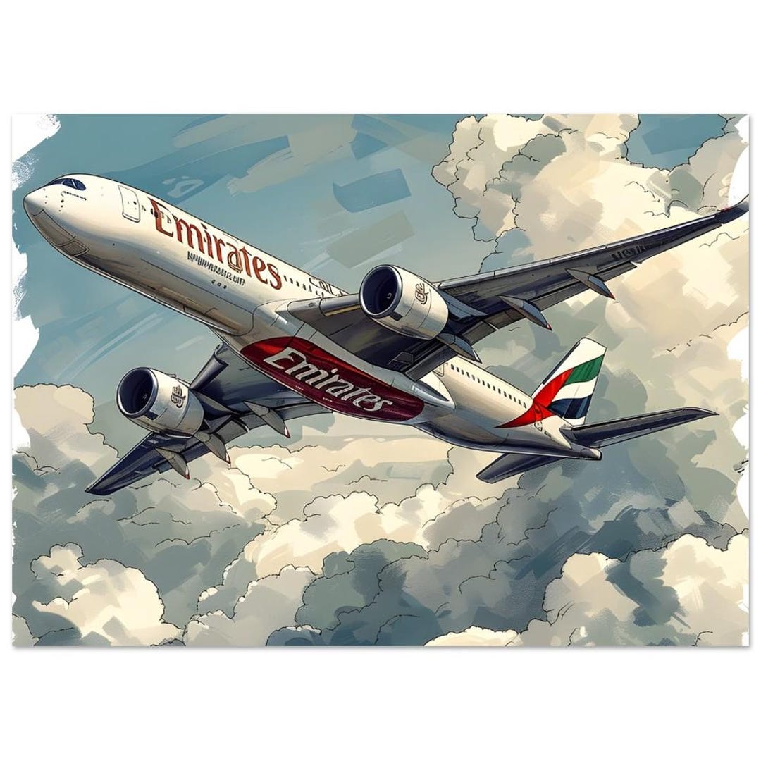 Emirates Airbus A350 Inspired Poster – Iconic Aircraft Art | Perfect ...