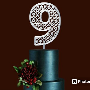 Personalized Number Cake Topper for Milestone Birthdays - Etsy