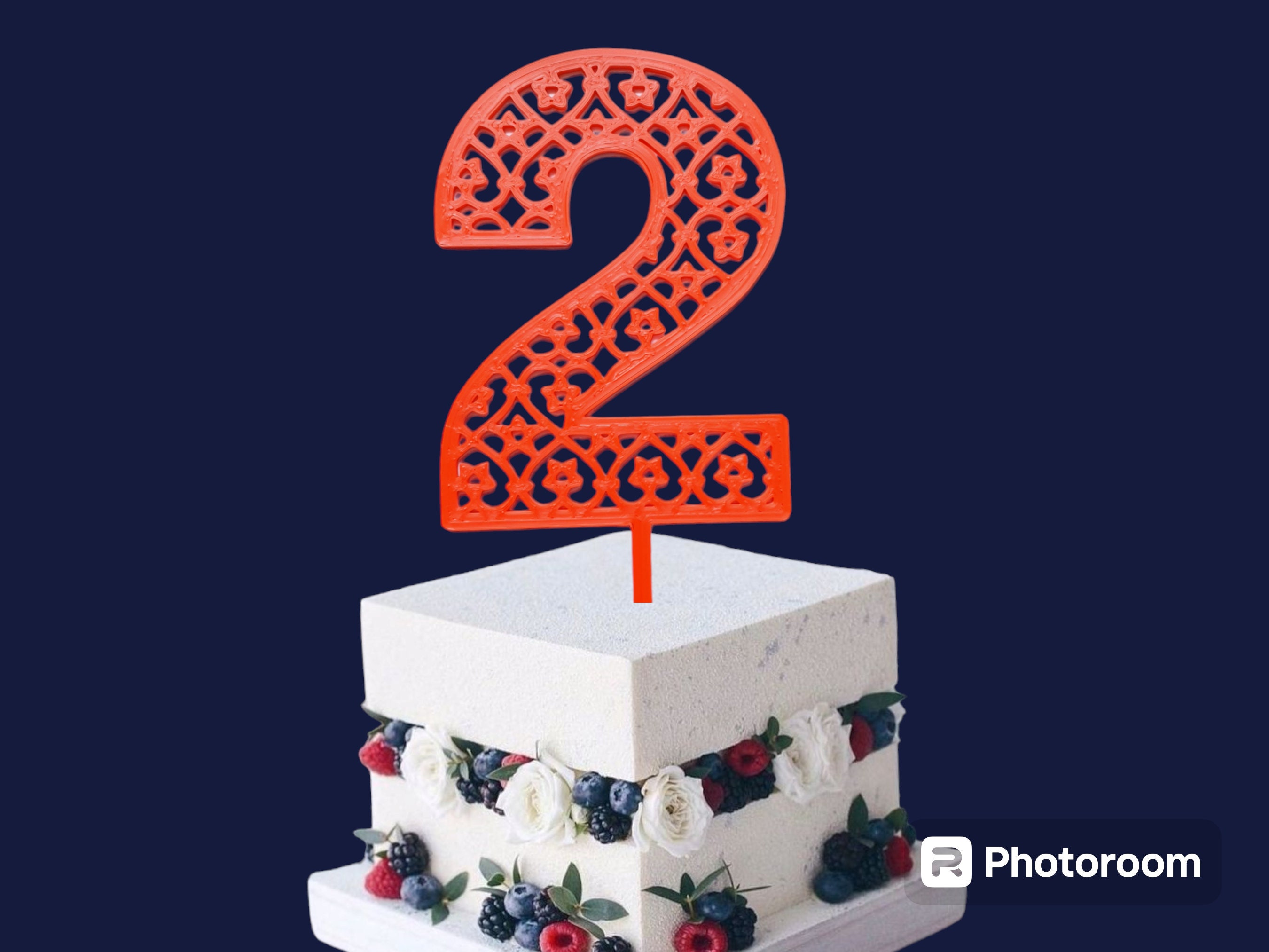 Personalized Number Cake Topper for Milestone Birthdays - Etsy