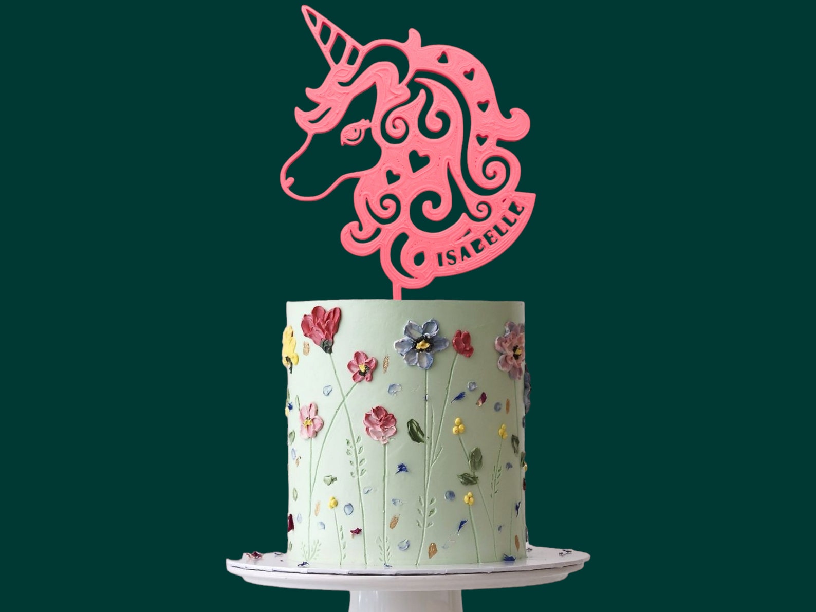 Magical Unicorn Horn Cake Decoration for 30th Birthday Celebration - Etsy