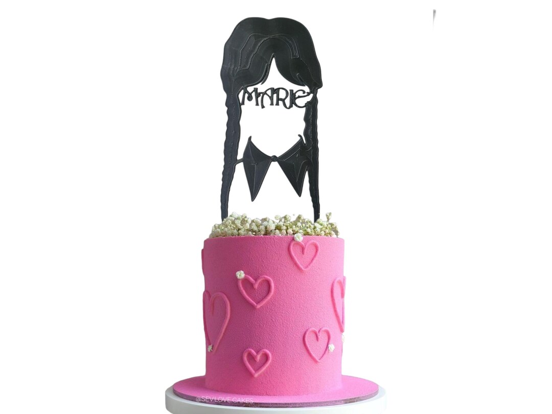 Wednesday Cake Topper, Wednesday Addams Cake Topper, Addams Family Cake ...