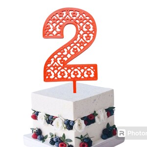 Personalized Number Cake Topper for Milestone Birthdays - Etsy