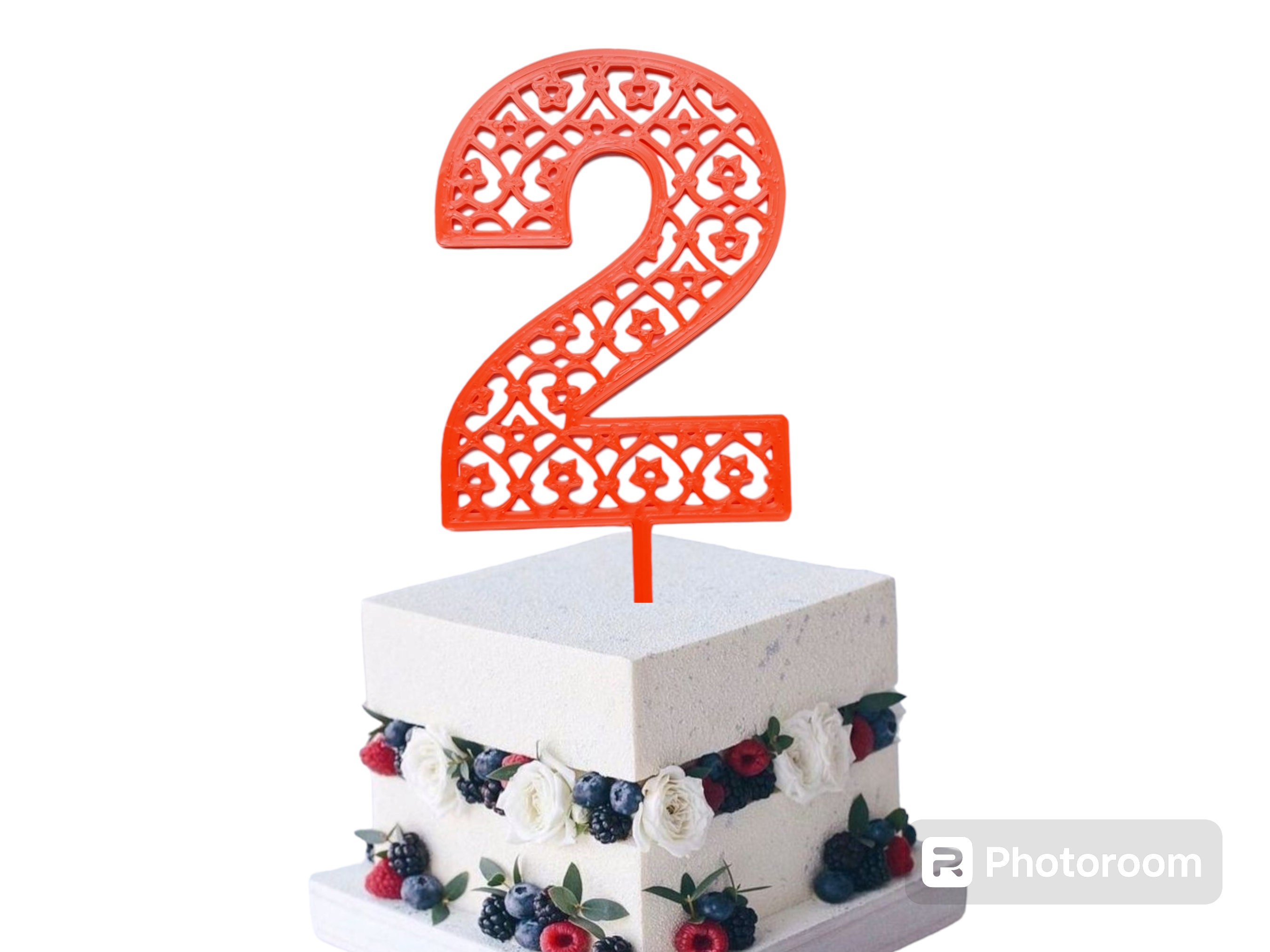 Personalized Number Cake Topper for Milestone Birthdays - Etsy