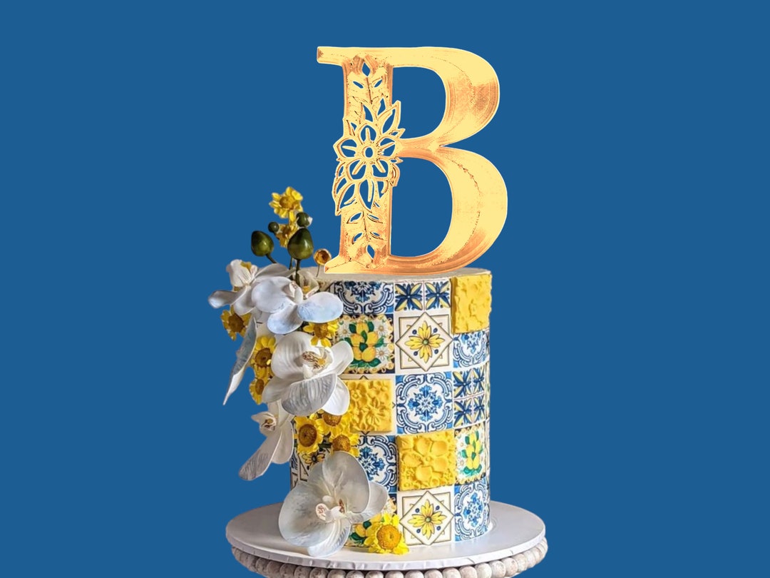 Alphabet Cake Topper, Initial Cake Topper, Name Cake Topper, Monogram ...