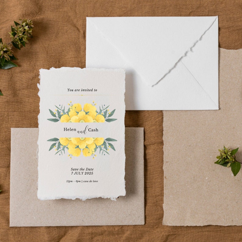EDITABLE SET Floral Wedding Cards, Wedding Invitation Card, Wedding ...