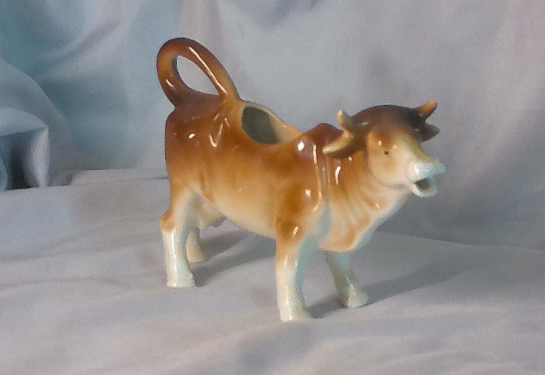 Vintage German Ceramic Cow Creamer - Etsy
