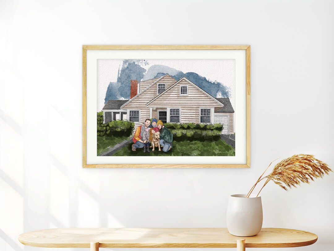 Custom Hand-painted House Portrait, New Home Gift, Watercolor House ...