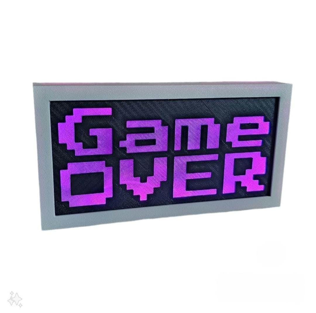 Game Over Led Sign, Gaming Room Lamp - Etsy