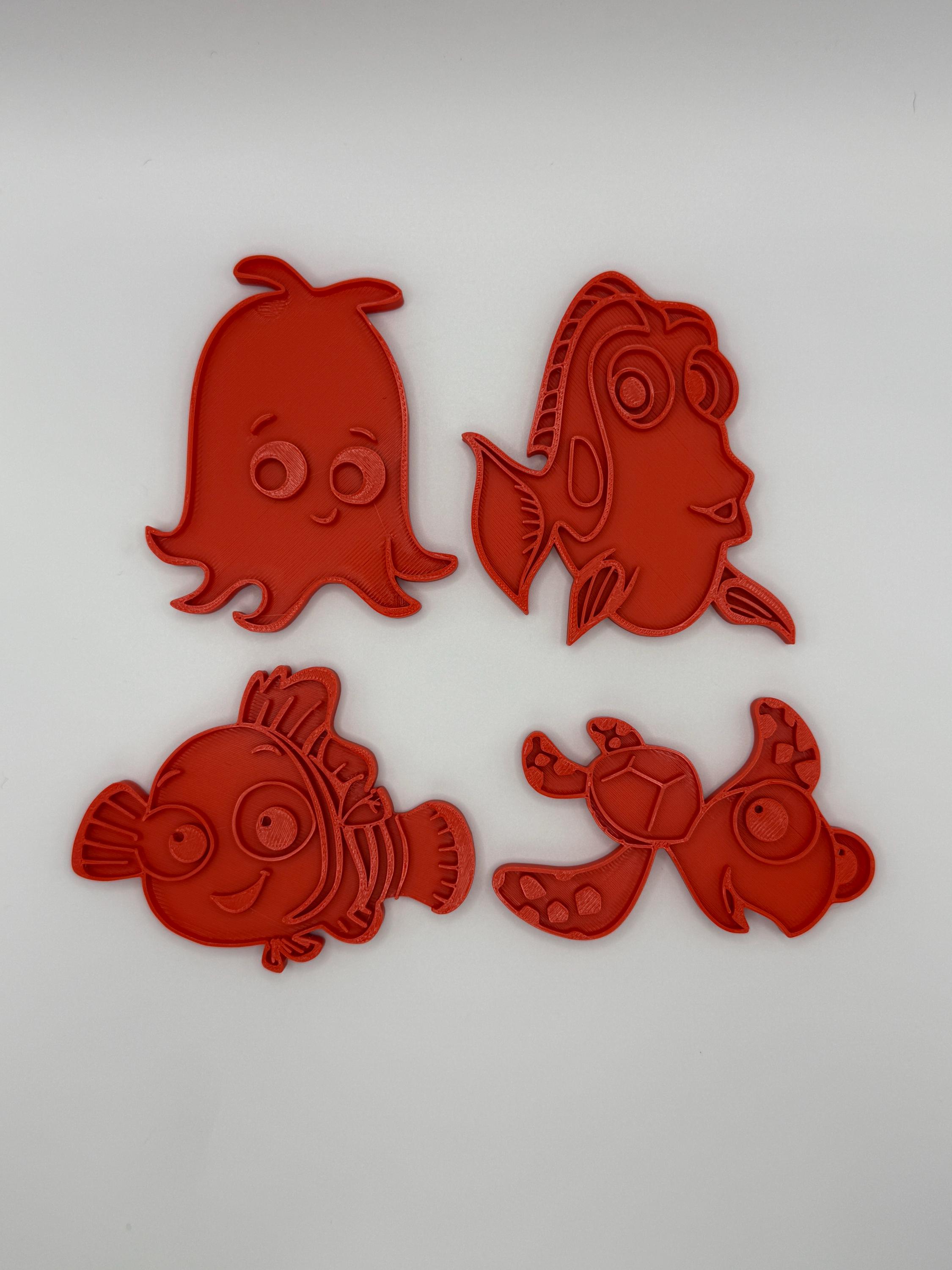 Finding Nemo Cookie Cutters - Disney Pixar Themed Baking - 3D Printed ...