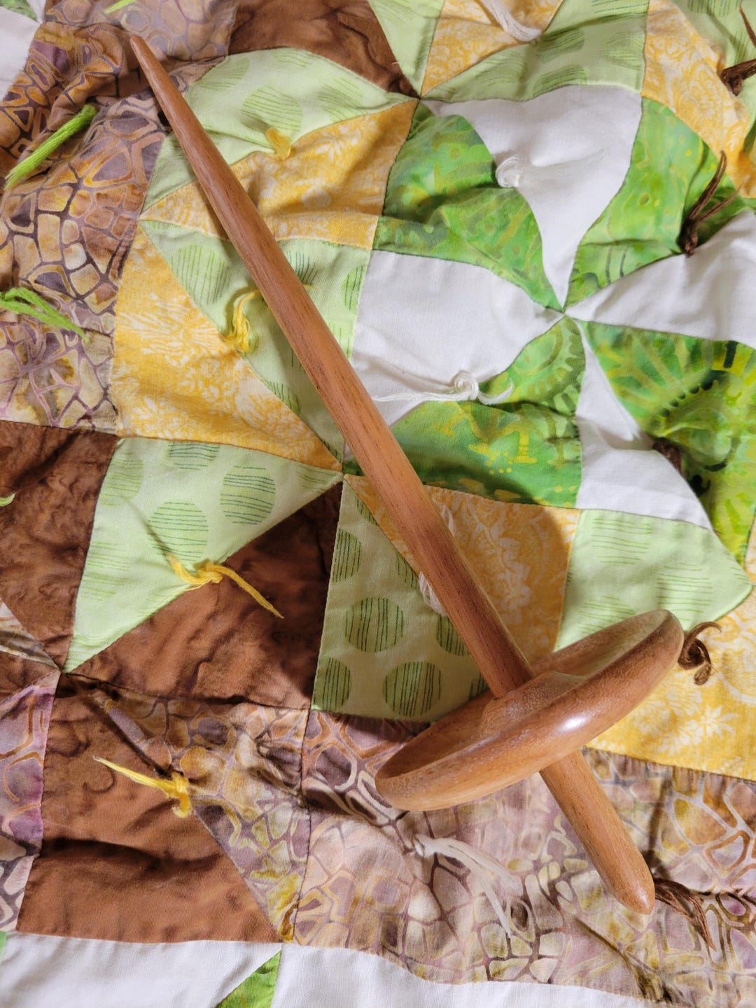 Supported Spindle With Whorl/whirl Fiber Yarn Spinning Roving Winding ...