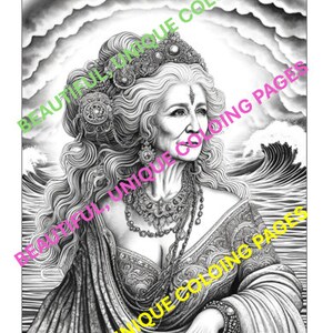 10 Printable Adult Coloring Pages of Incredible Magical Women, 10 ...