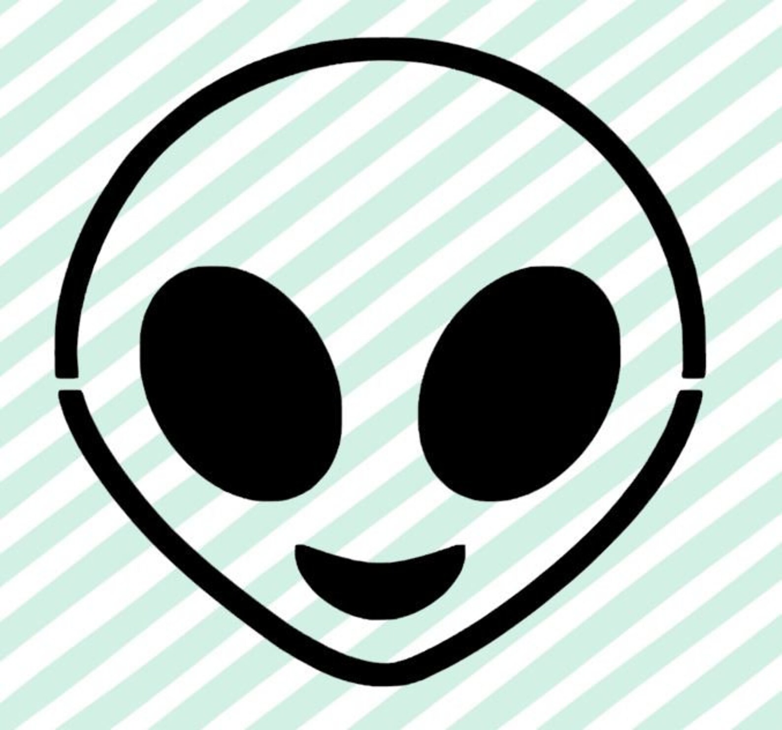 Alien Emoji Decal, Kawaii Emoticon Sticker, Laptop/phone Decals - Etsy
