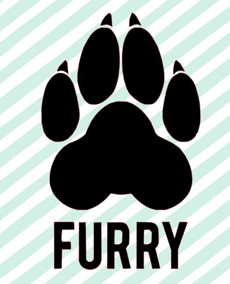 Furry Paw Print, Puppy Pride Decal, LGBTQIA Decal, Furry Fandom, Furry ...
