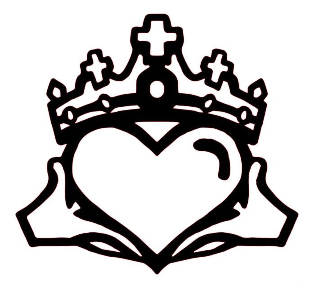 Claddagh Decal, Richard Joyce, Hands Holding Crown, Love Friendship ...