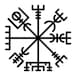 Norse Wayfinder Symbol, Vegvisir, Viking Compass, Runic Protection ...