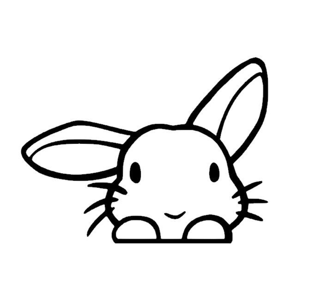 Peeking Bunny Decal, Lop Eared Bun, Rabbit Lover, Save the Bunnies ...