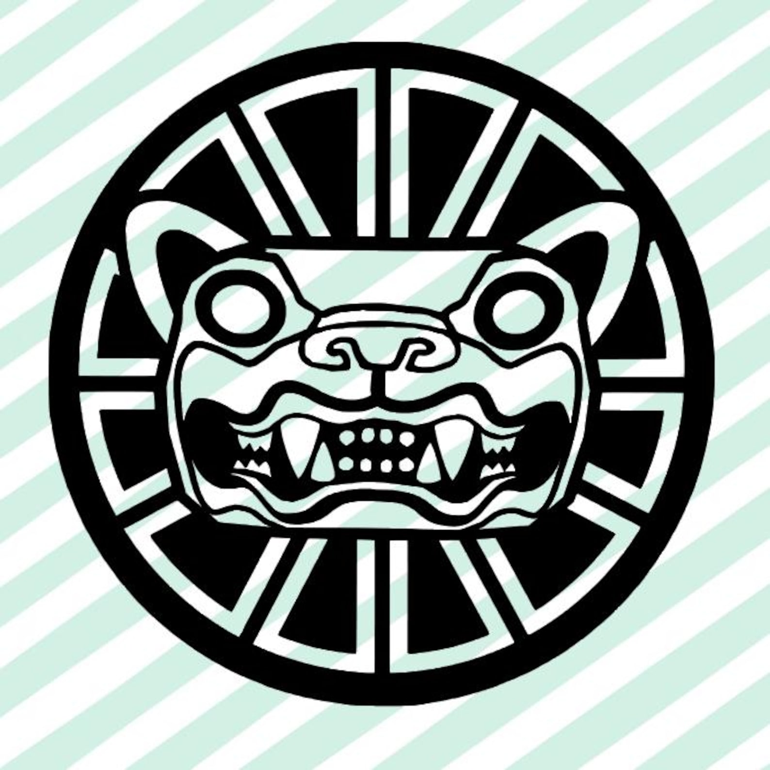 Aztec Mayan Jaguar Medallion, Jaguar God, Tezcatlipoca, Mexican Culture ...